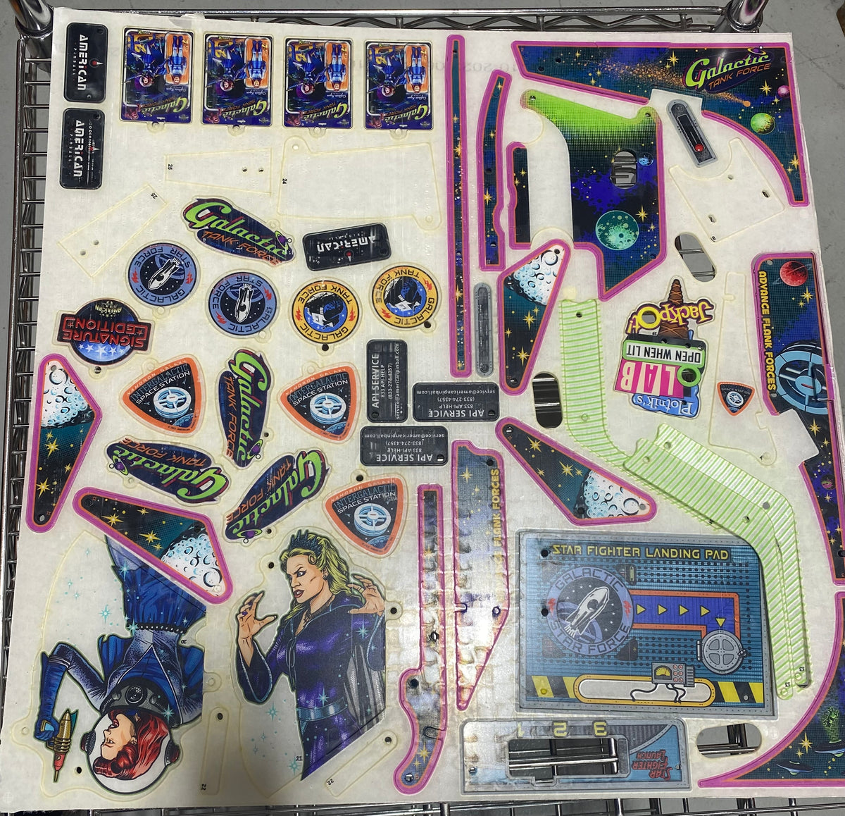 [PLS0135-XX] Galactic Tank Force Plastics Set – American Pinball