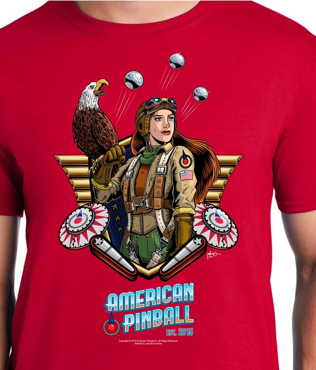 PINBALL AMY TSHIRT RED – American Pinball